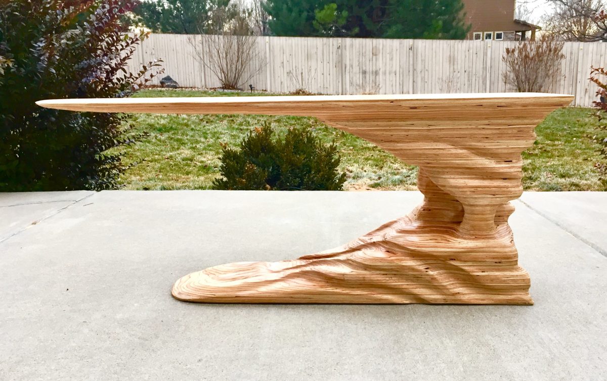 LVL Beam Inspired Table Design - EVstudio