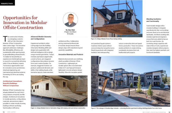 Modular Advantage Magazine features Alex Walz - EVstudio